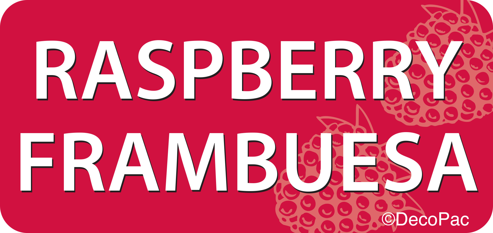 Raspberry Merchandising Label | DecoPac