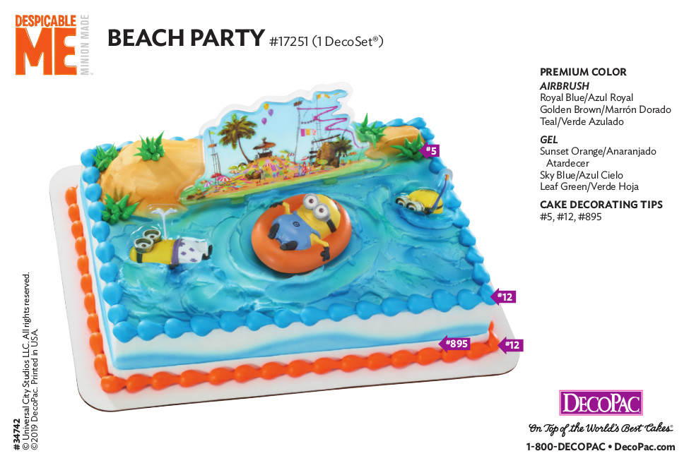 Minions Beach Party Decoset Decorating Card | DecoPac