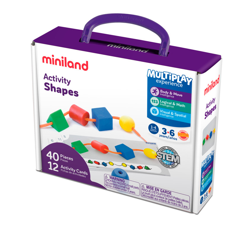 Miniland Activity Shapes, Giant Beads and Laces Set - National Office ...