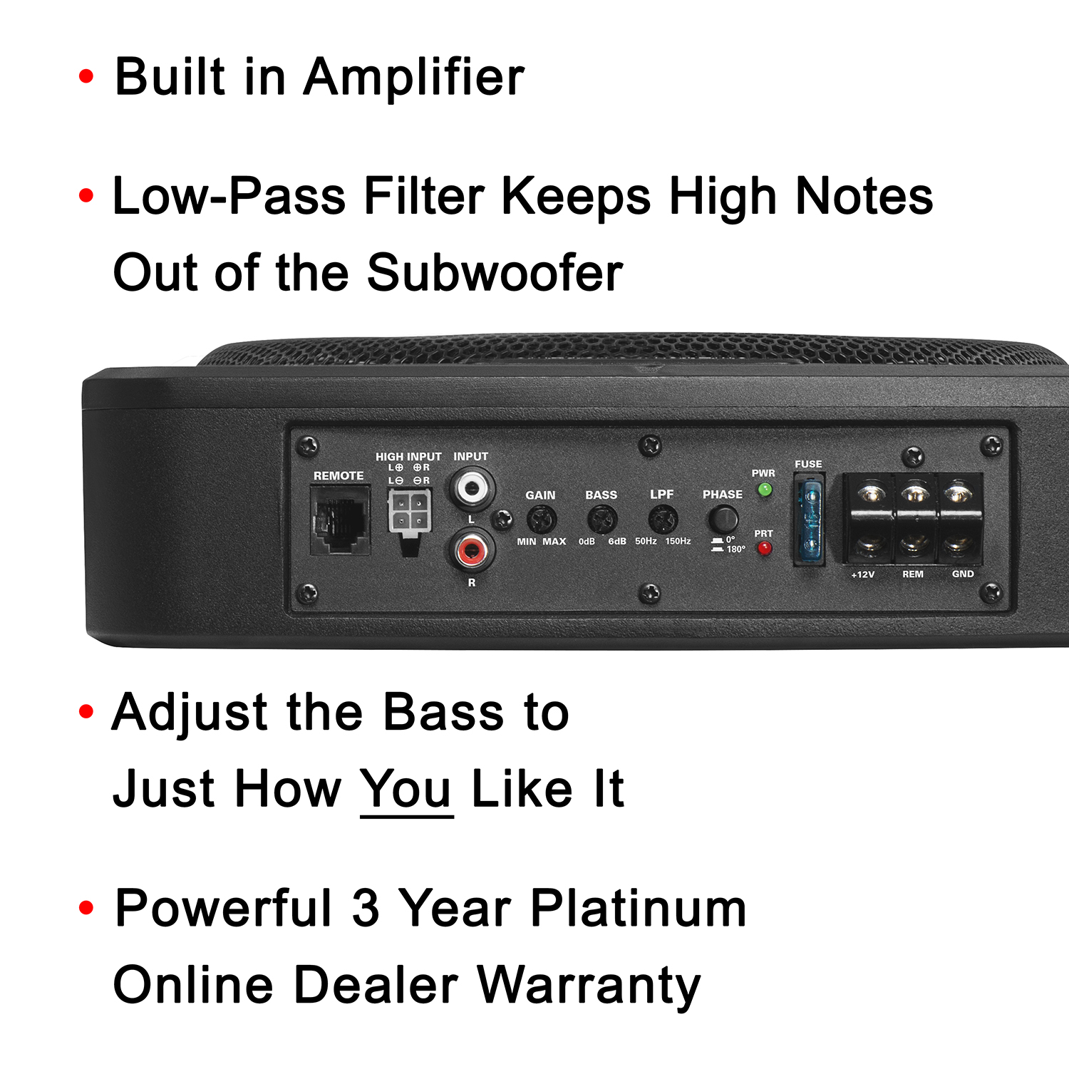 BOSS Audio Systems BAB10 10 Inch Powered Under Seat Car Audio Subwoofer ...