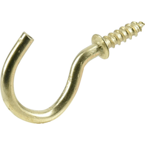 Hardware Essentials Brass Cup Hooks Cupshouldersquare Bend Hooks Connection Threaded