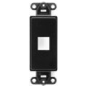 Leviton 41641-E QuickPort® Decora® Multimedia Insert, 1-Port, Black ...