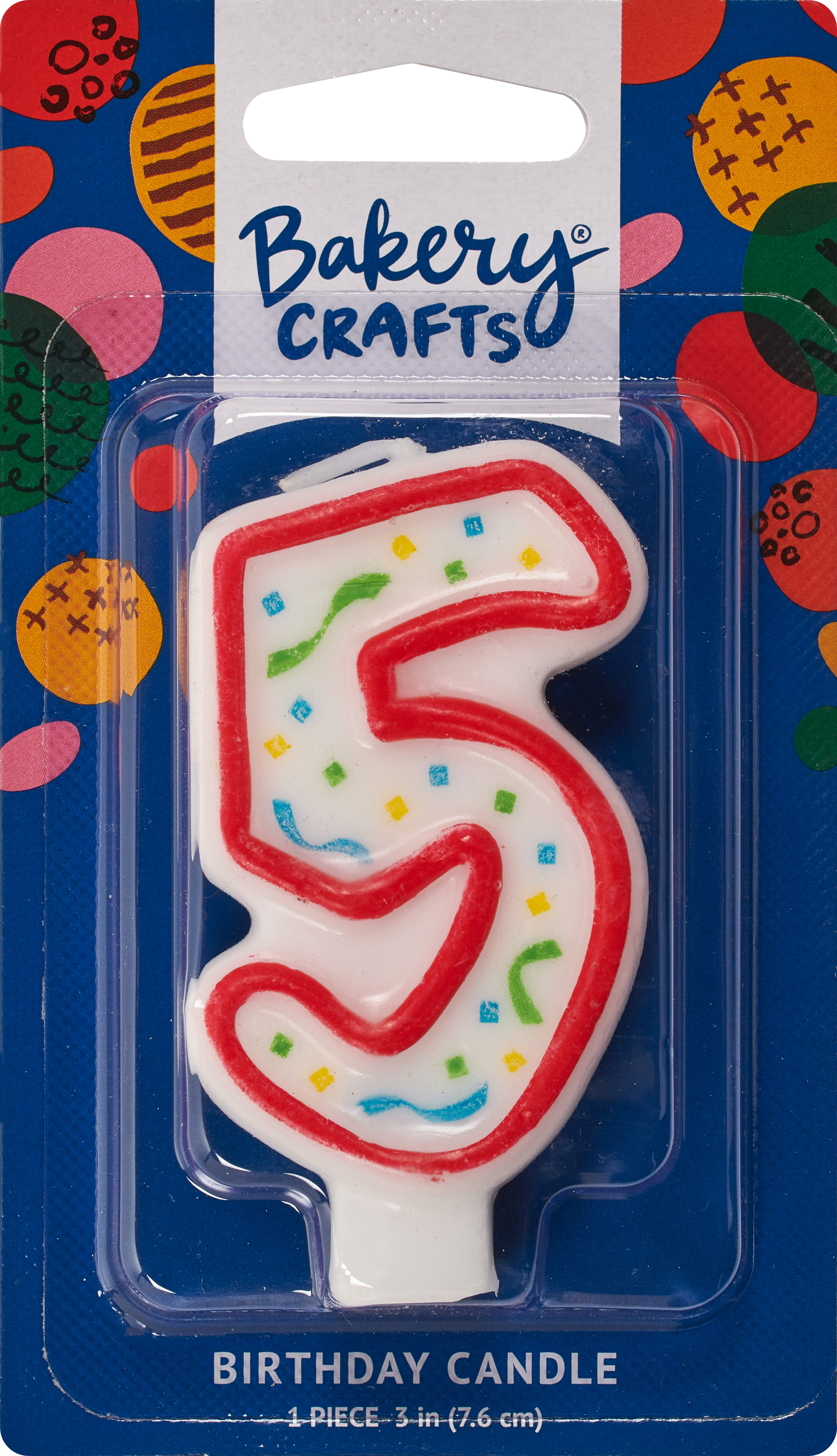 5 Party Red | Numeral Candles | DecoPac