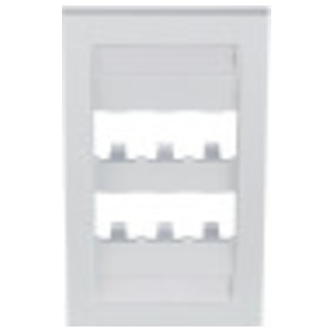 Panduit CFPE6WHY Mini-Com® Executive Series Faceplate, 1-Gang, 6-Port ...