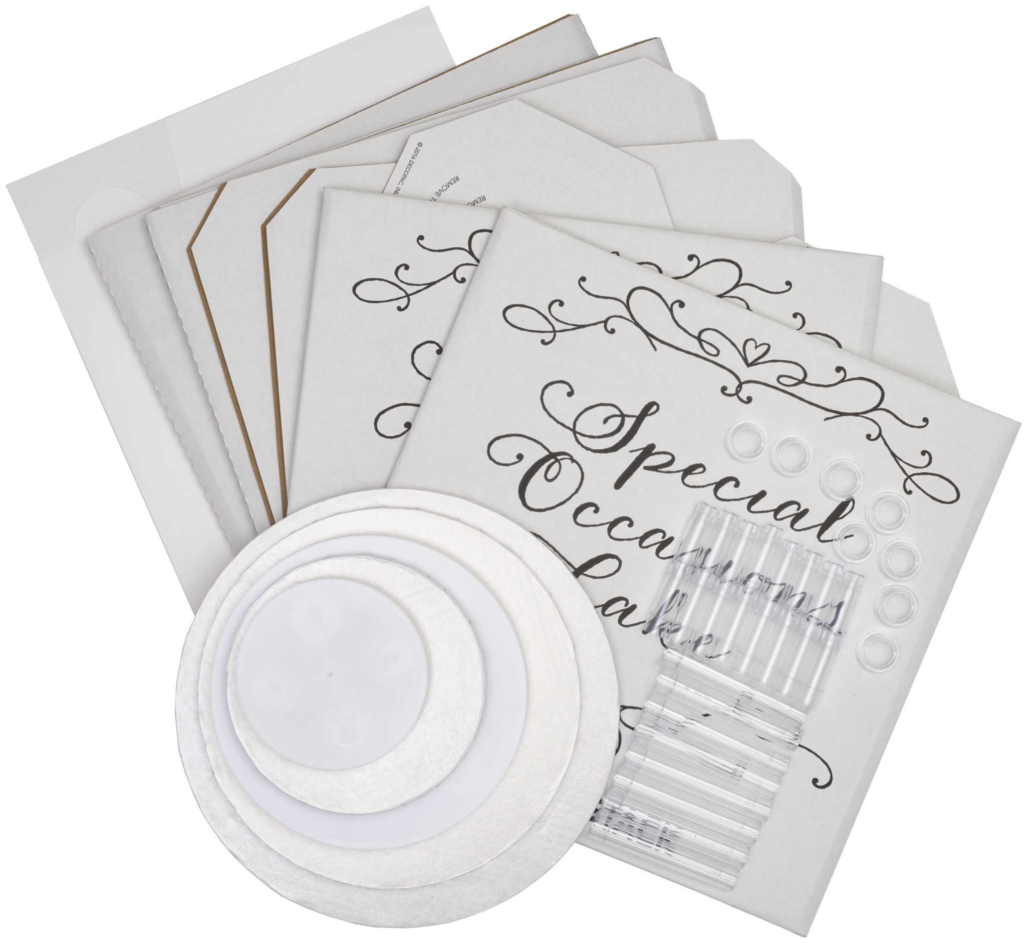 Cake Structure Set 6 10 12 Rd Separated Cakes W Wht Bds | DecoPac