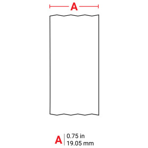 Brady M21-750-499 Nylon Cloth Labels, 0.75 Inch Wide, Black On White ...