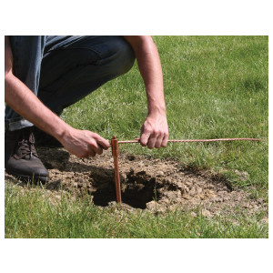 NVent Erico 613400 Copper-Bonded Ground Rod, Pointed, 3/4 In. Dia, 10 ...