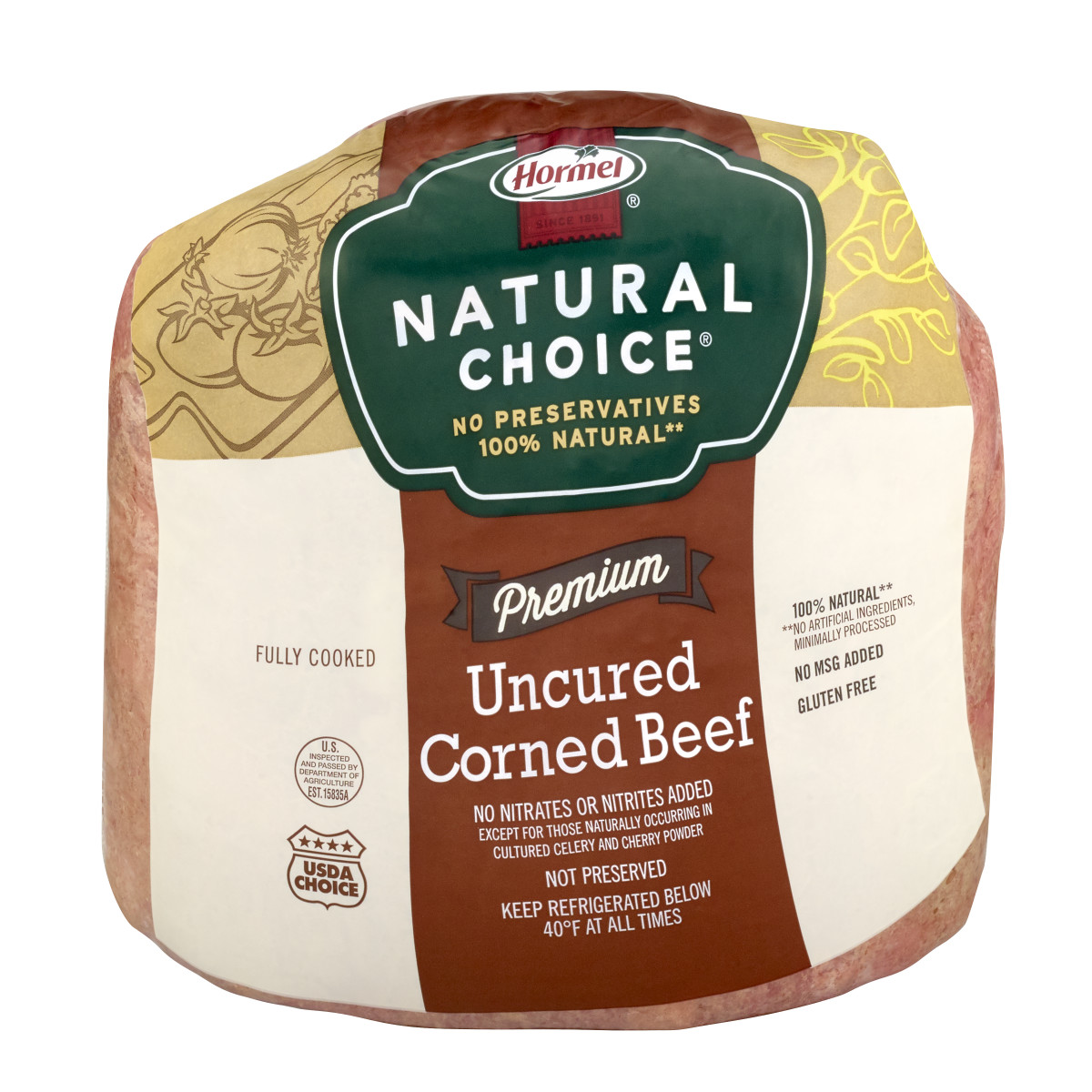 NATURAL CHOICE® Uncured Corned Beef, 2pc • Hormel Product Code: #42911 ...