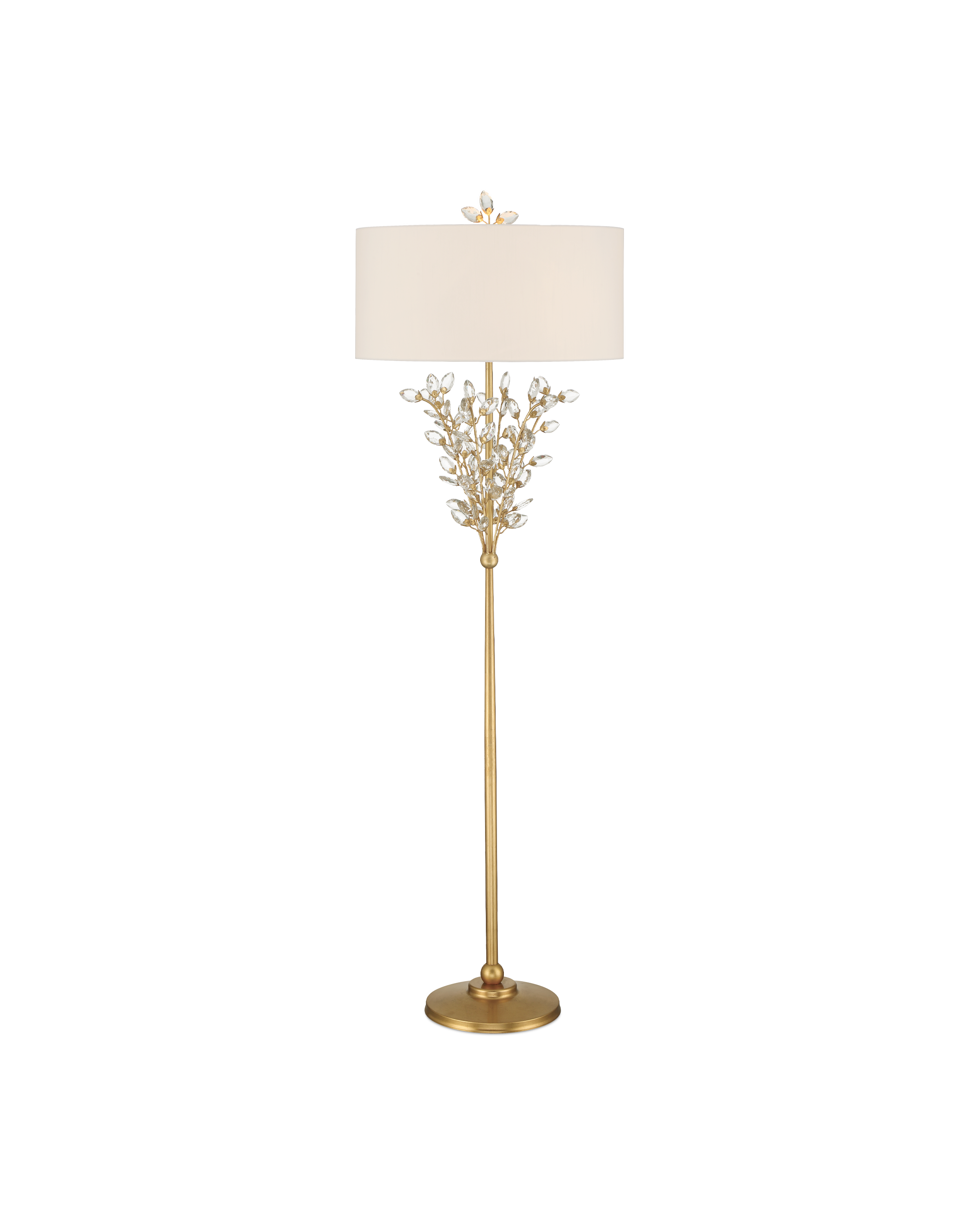Forget-Me-Not Gold Floor Lamp