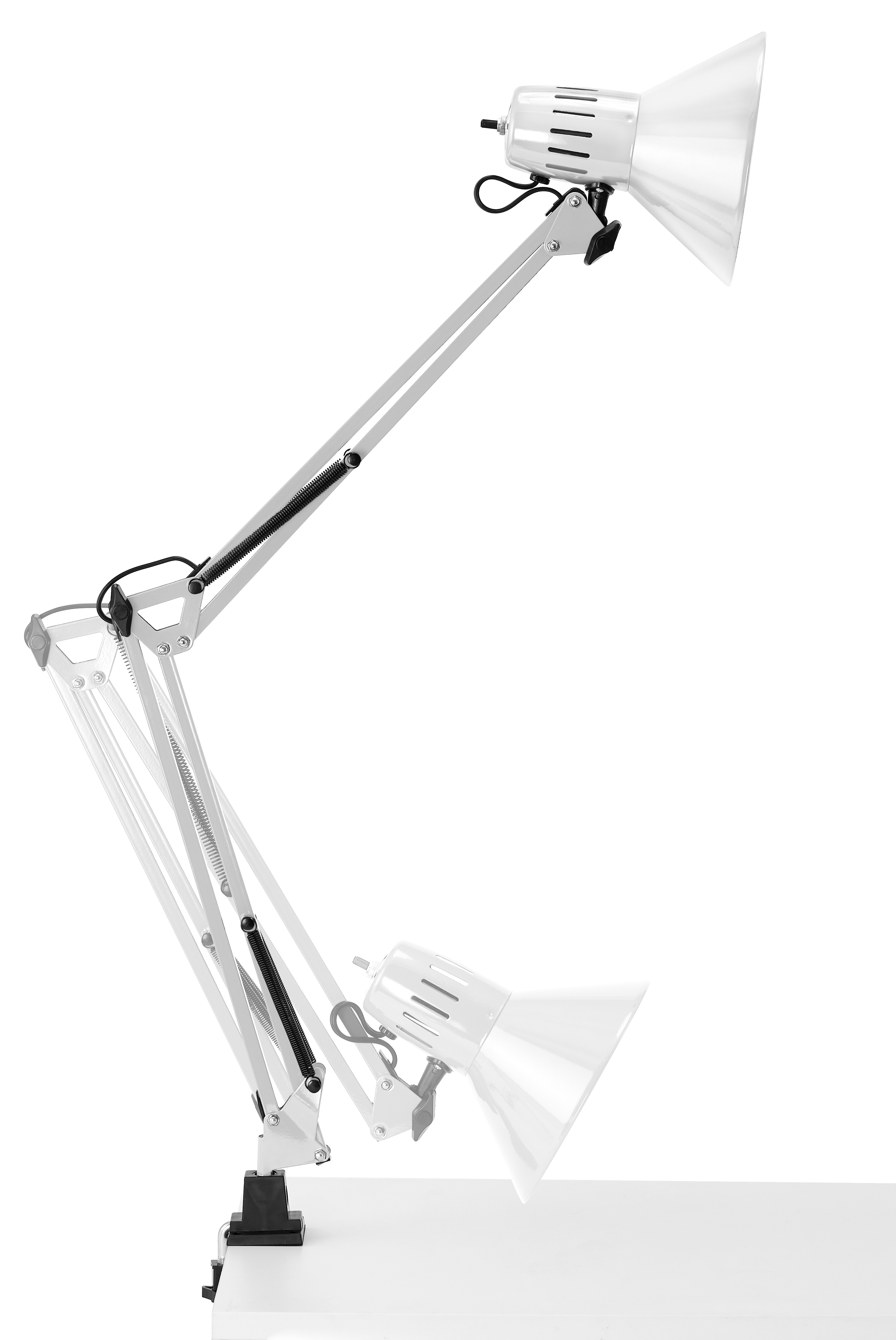 Bulk Buy Bostitch LED Swing Arm Desk Lamp with Metal Clamp Mount, White ...
