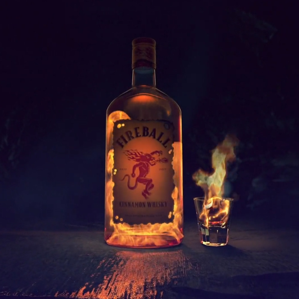 Fireball Cinnamon Malt Beverage, 100ml Bottles, 6 Count, 21% Alcohol ...