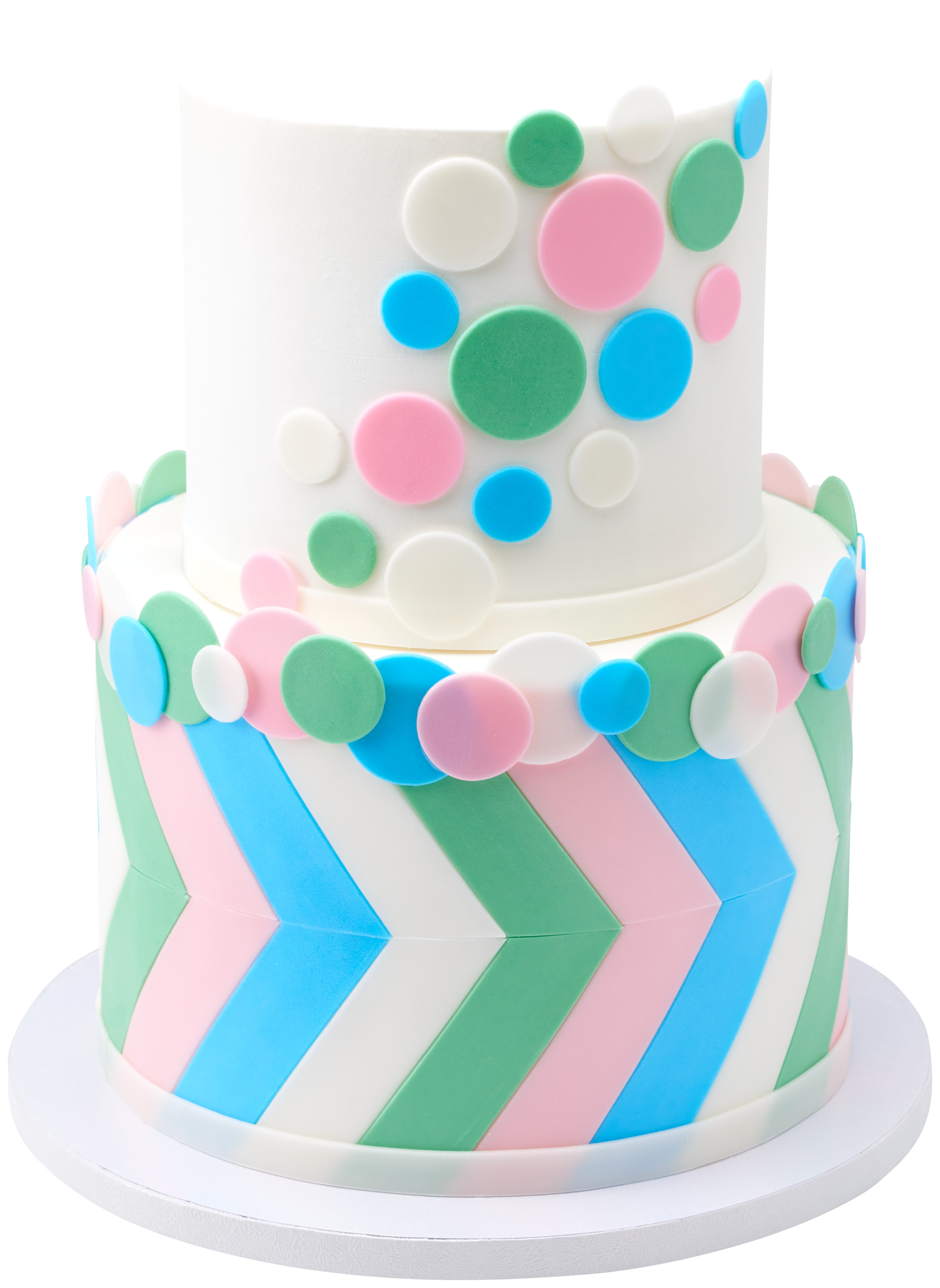 White Fondant Decoshapes Dots | DecoPac
