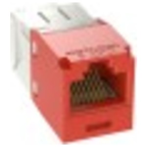Panduit CJ688TGRD Mini-Com® TX6™ PLUS TG Style UTP Jack Module, Red ...