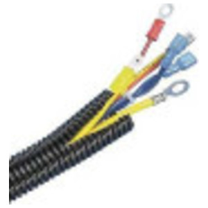Panduit CLT100F-C20 Slit Wall Corrugated Loom Tubing, Black, 100 Ft L X ...