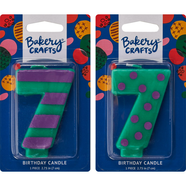 7 Green Sprinkle | Numeral Candles | DecoPac
