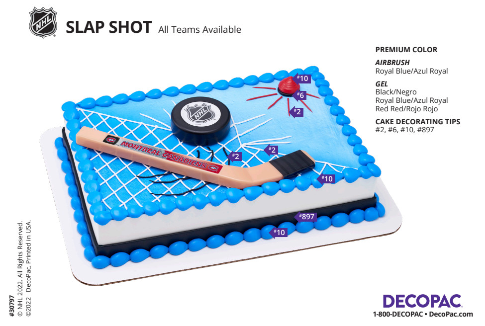 Nhl Slap Shot Decoset All Teams Decorating Card | DecoPac