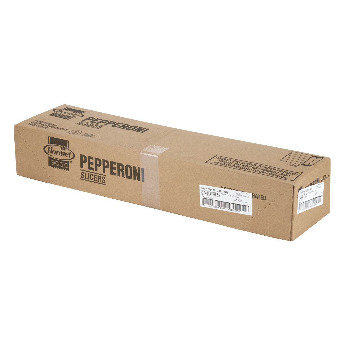 HORMEL® Pepperoni, Slicers, 12 pc • Hormel Product Code: #24344 ...