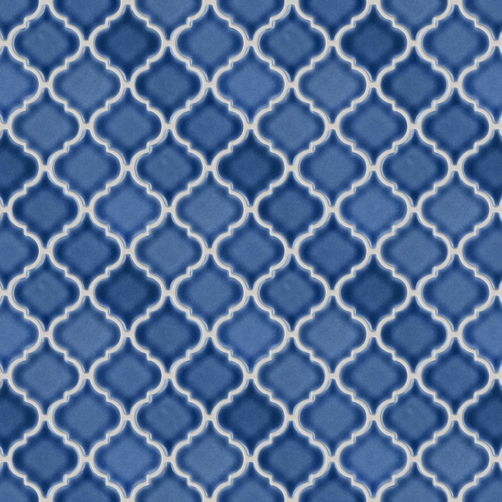 Hudson Tangier Denim Blue 12-3/8 in. x 12-3/8 in. Porcelain Mosaic Tile ...