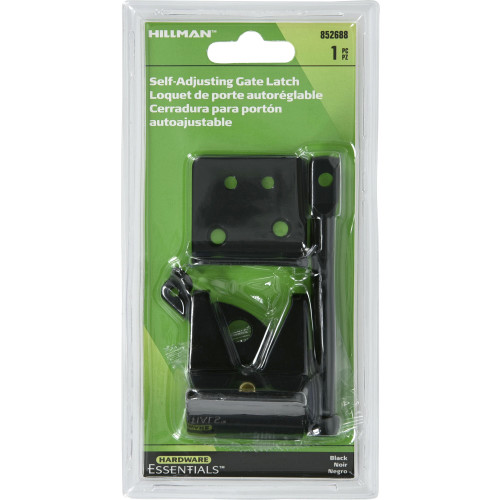 Hardware Essentials Self Adjustable Gate Latch Black