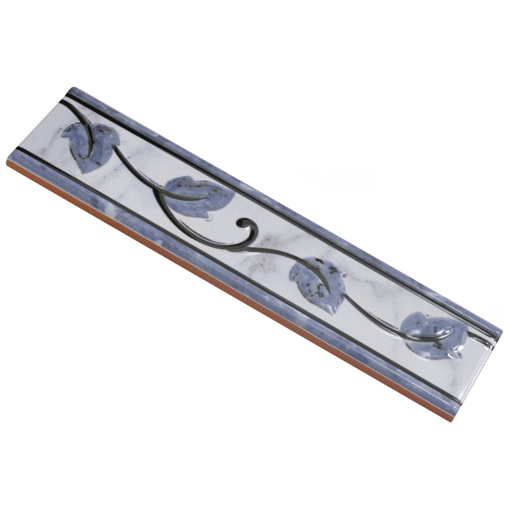 Aroas Listello Gris 2 in. x 7-7/8 in. Ceramic Wall Trim | Merola Tile