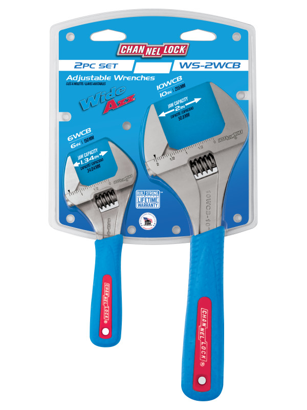 WS-2WCB 2pc CODE BLUE® WideAzz® Adjustable Wrench Set - Channellock, Inc.