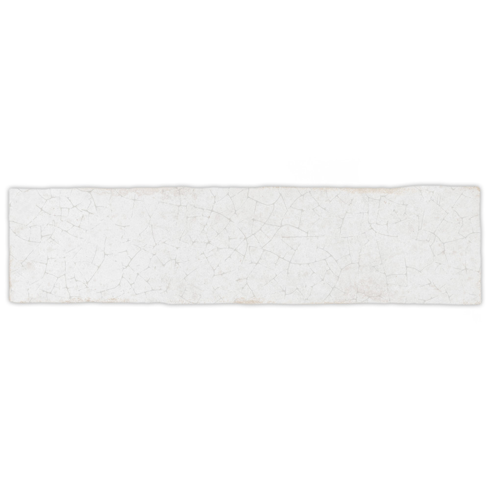 Crackle White 2-7/8 in. x 11-7/8 in. Ceramic Wall Tile | Merola Tile
