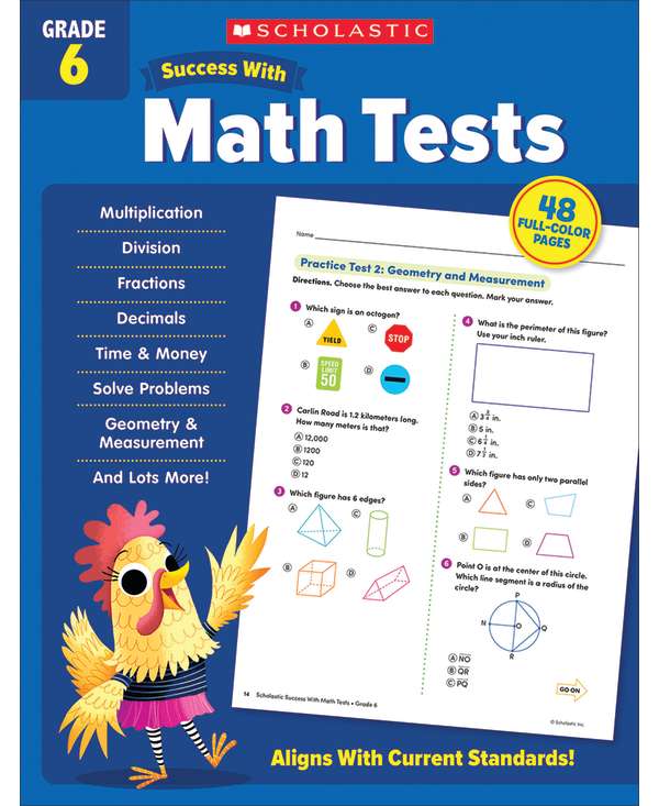Scholastic Success With Math Tests Grade 6