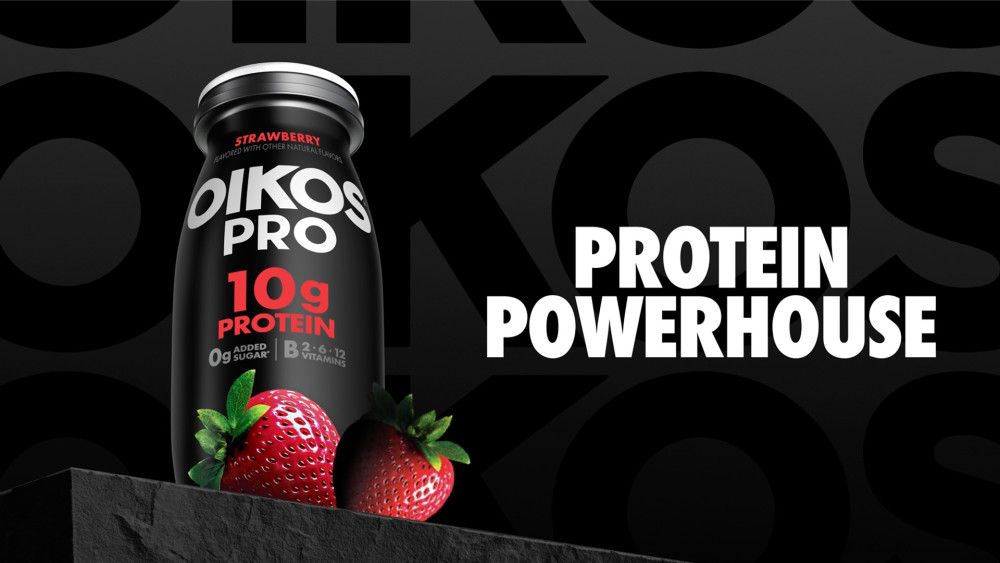 Oikos Pro Shots 10g Protein, Strawberry Cultured Dairy Drinks Bottles ...