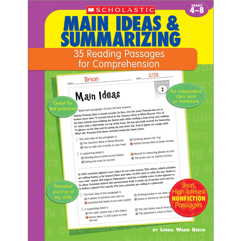 Scholastic Teaching Solutions 35 Reading Passages for Comprehension ...