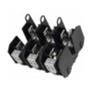 Bussmann (Eaton) JM60060-3MW14 JM Series, Modular Fuse Block, Black, 60A, 600V, 3-Pole, DIN Rail ...