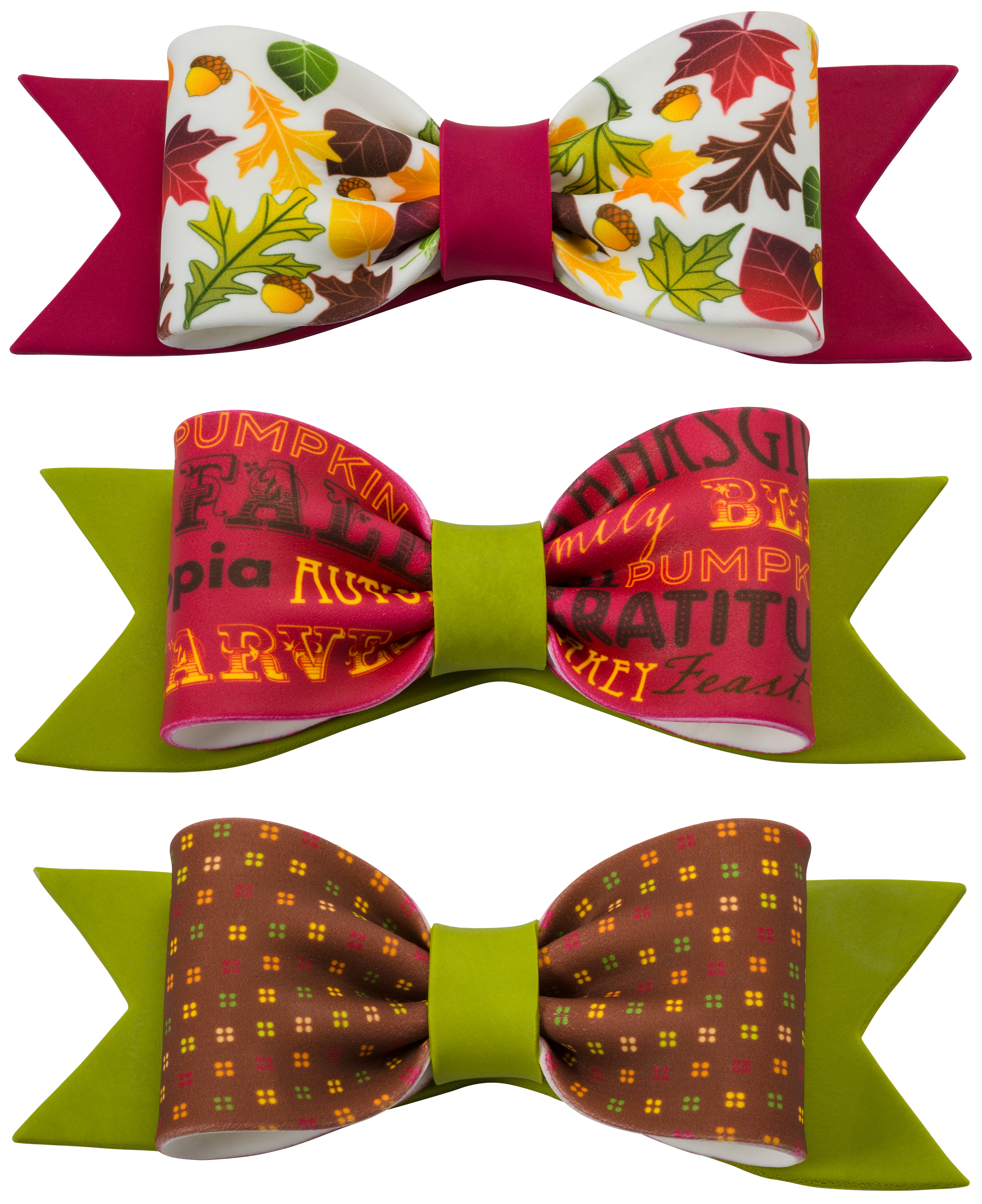 Fall Gum Paste Printed Bows | DecoPac