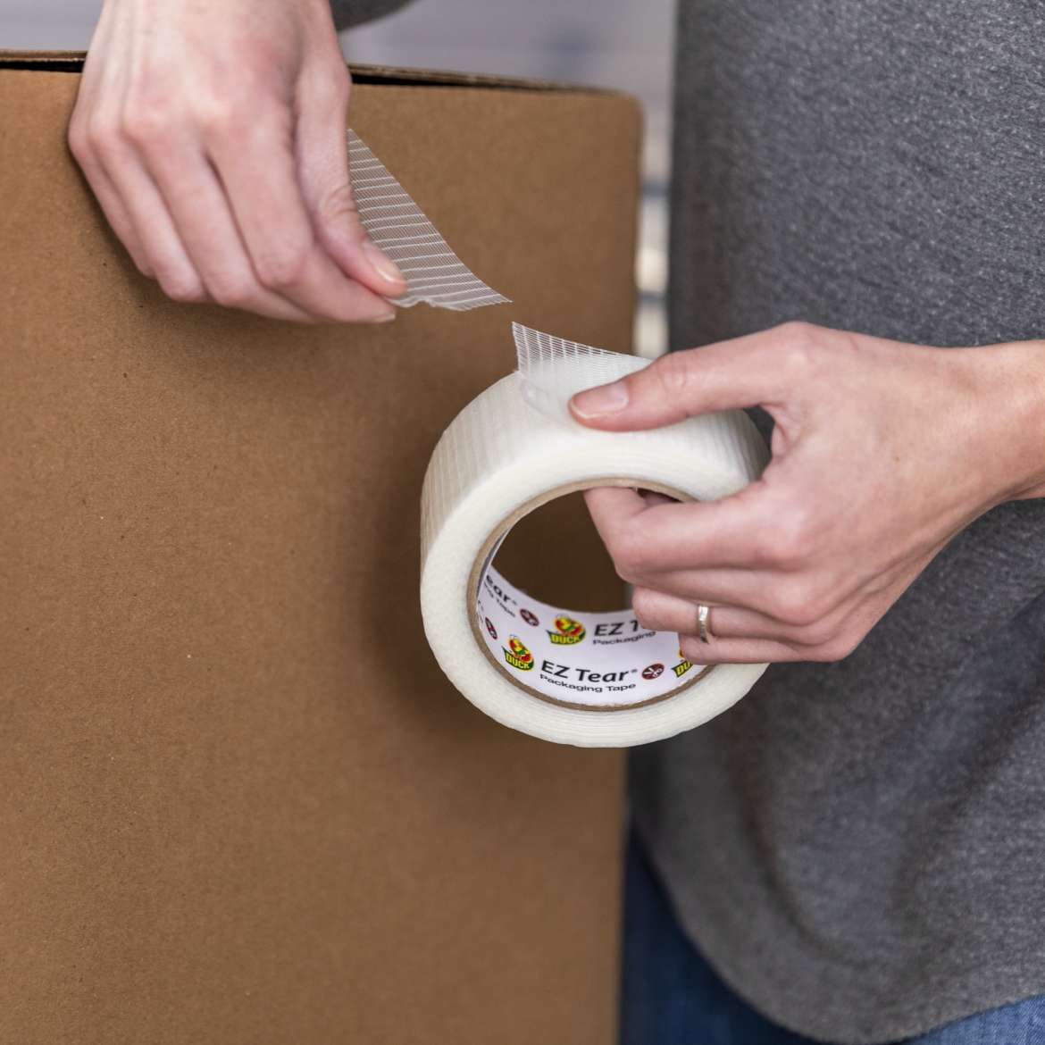 EZ Tear Packing Tape- Non-transparent | Duck Brand