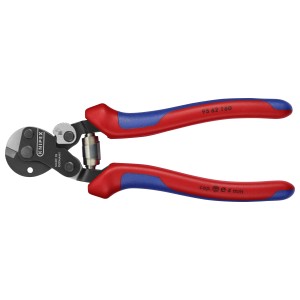 KNIPEX Tools 95 62 160 Wire Rope Shears, 6-1/4 In., Multi-Component ...