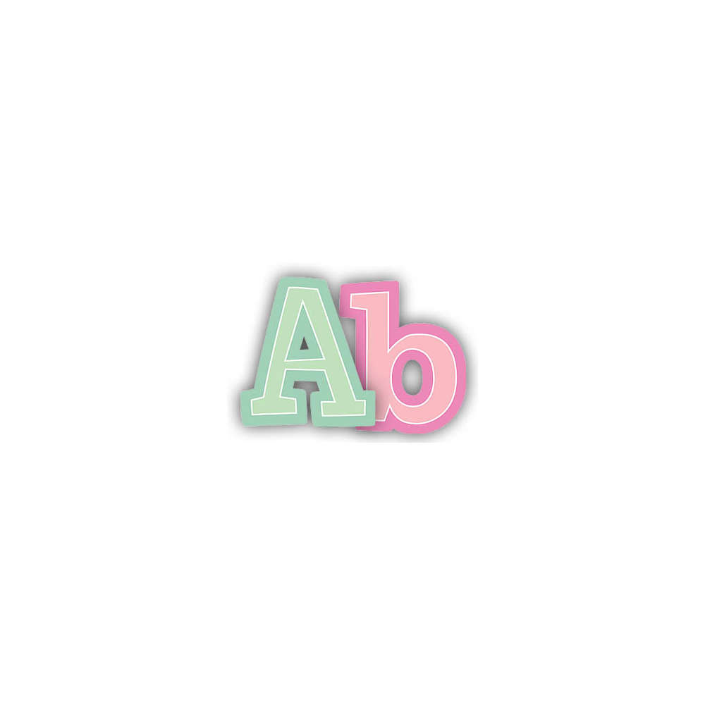 Pastel Pop 4" Bold Block Letters