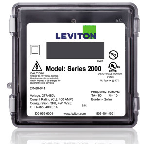 Leviton 2R480-41 Submeter, Outdoor, 277/480V, 3 Phase 4 Wire, Max 400A ...