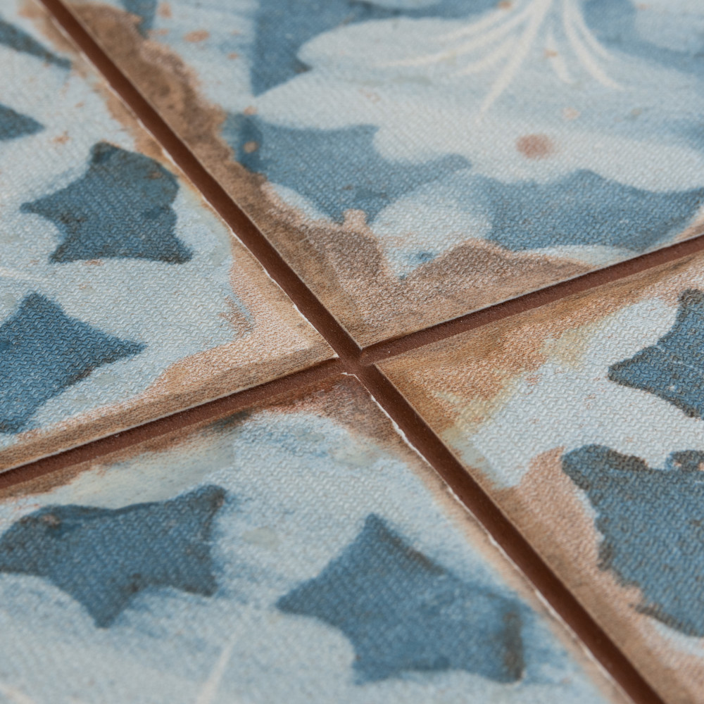 Artisan Azul Decor 13 in. x 13 in. Ceramic Floor and Wall Tile – Merola ...