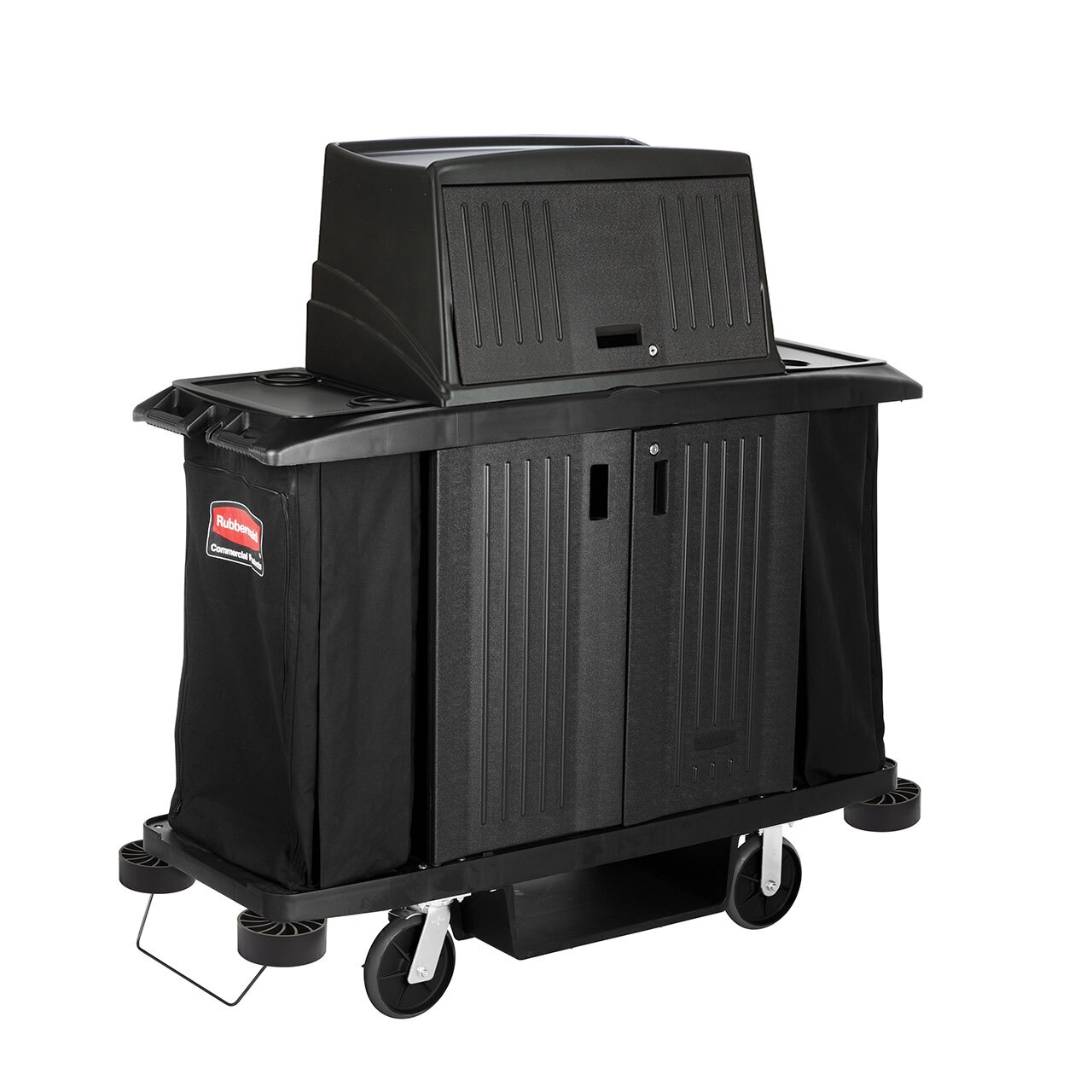 Executive Traditional Full Size Housekeeping Cart with Hood and Doors ...