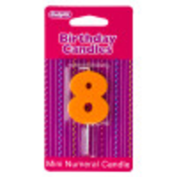 8 Mini Block | Numeral Candles | DecoPac