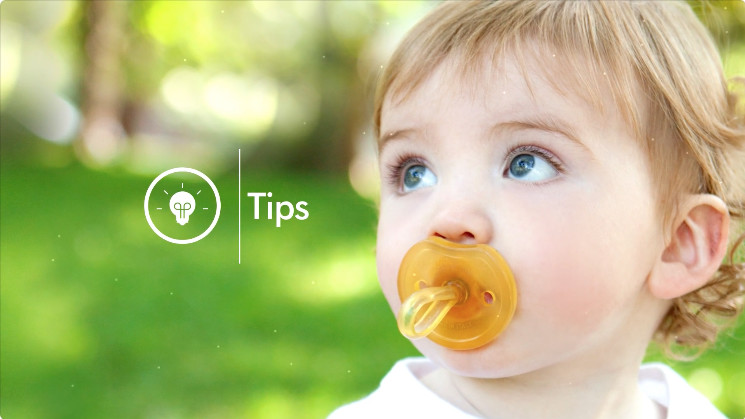 Natursutten Pacifier 12+ Months, Natural Rubber Round Baby Pacifier ...