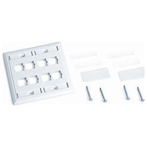 CommScope Systimax 108685025 L Type 8-Port 2-Gang Flush Mounted ...