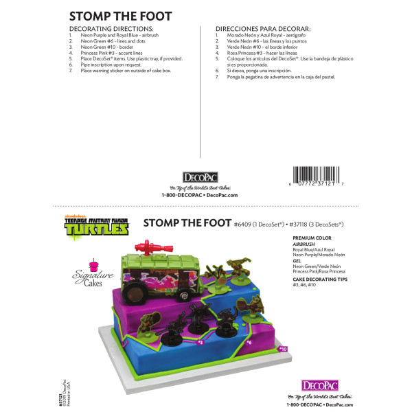 Teenage Mutant Ninja Turtles Stomp The Foot Decoset Decorating Card ...