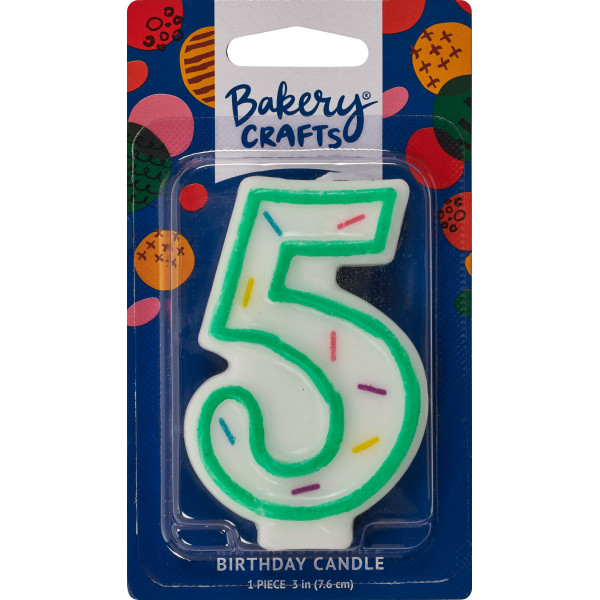 Numeral 5 Sprinkle Candle | DecoPac