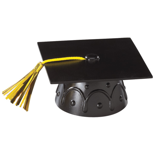 Black Grad Cap With Tassels Layon | DecoPac