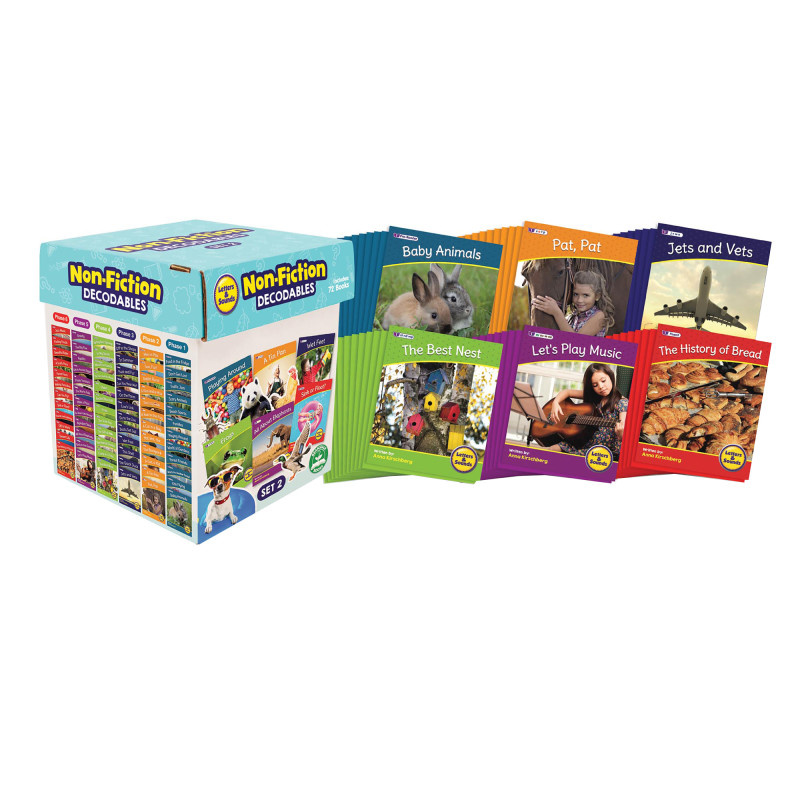 Beanstalk Books Letters & Sounds Non-Fiction Decodables Boxed Set, Set ...