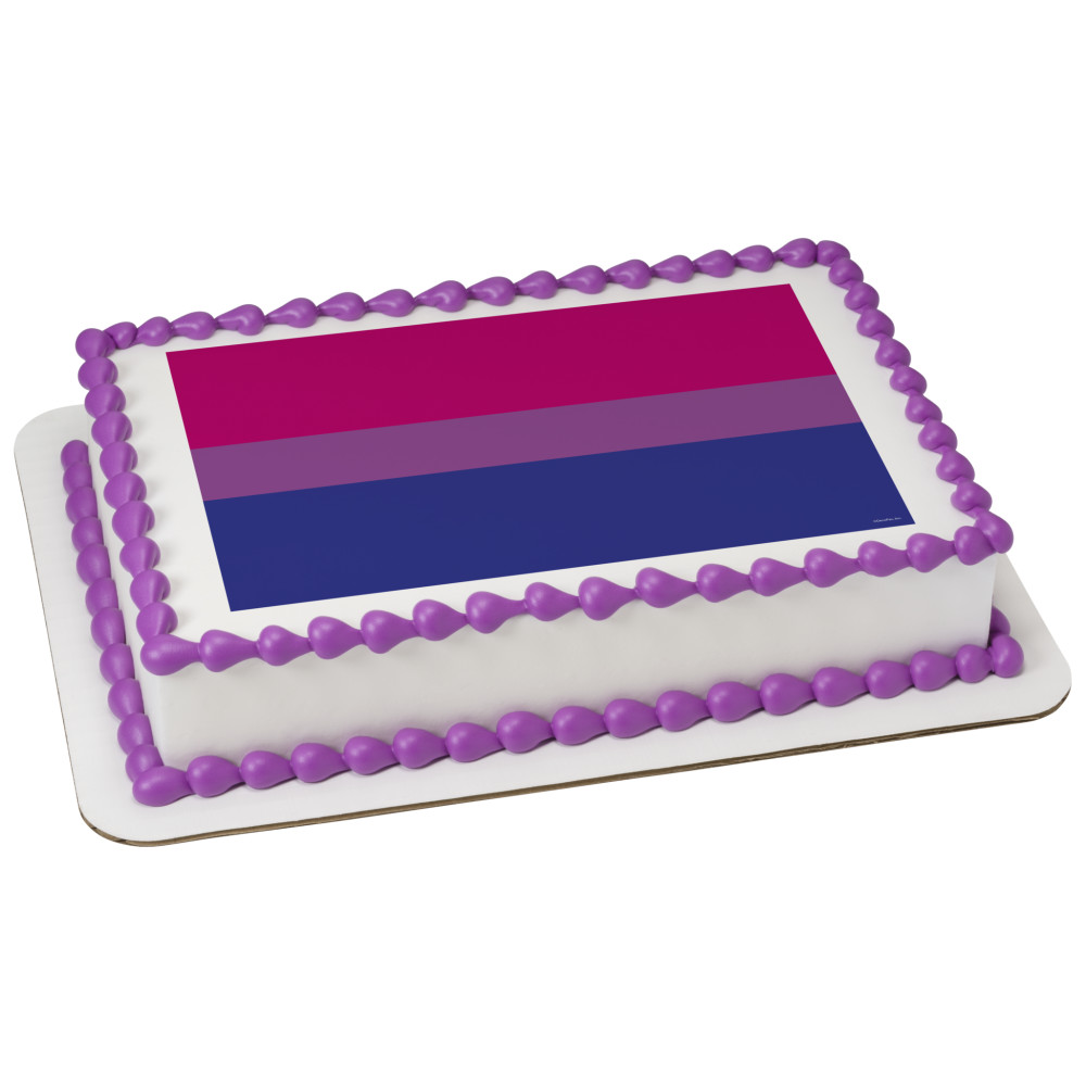 Order Bisexual Pride Flag Edible Image® by PhotoCake® Cake from VONS ...