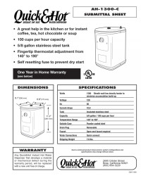 Quick & Hot AH-1300-C Instant Hot Water Dispenser – Fresh Water Systems