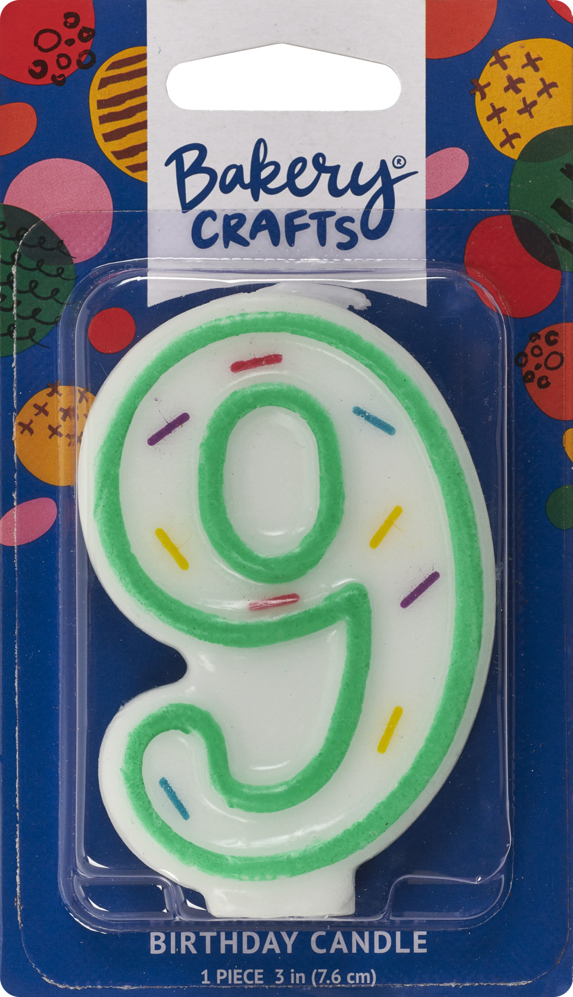 Numeral 9 Sprinkle Candle | DecoPac