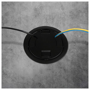 Wiremold (Legrand) 6ATC2PBK Evolution Series 6 In. Poke-Thru Assembly ...