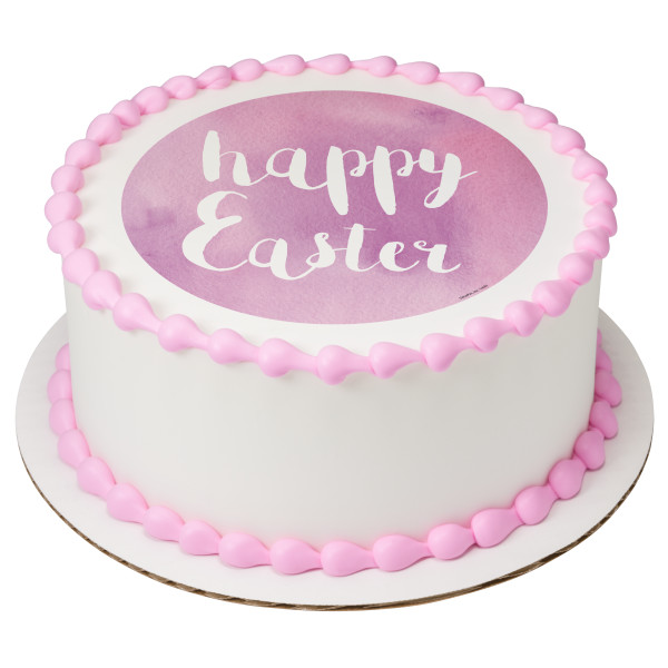 Watercolor Happy Easter Photocake Image | DecoPac