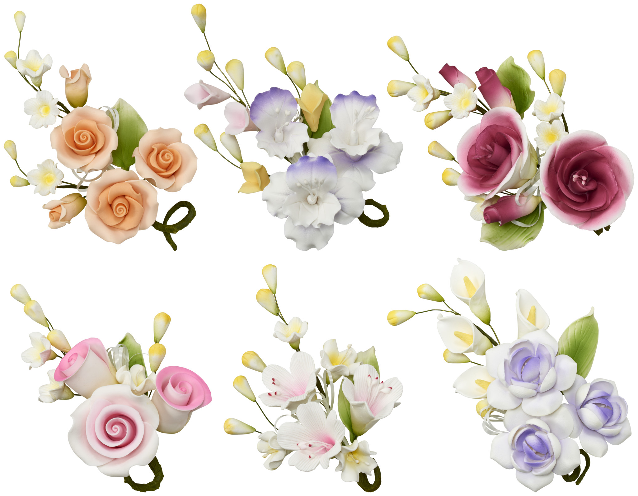 Multi Color Gum Paste Flower Spray | DecoPac